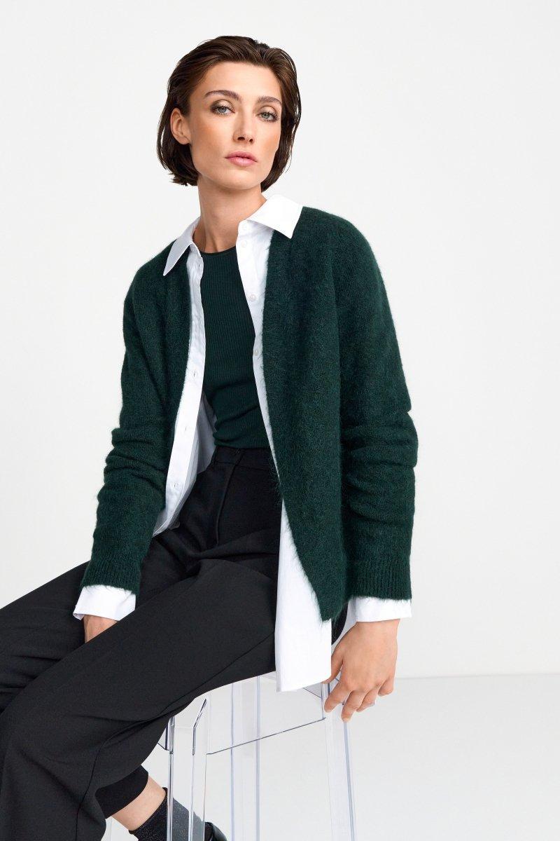 Cardigan crew neck store